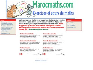 Marocmaths.com: Cours et exercices de Maths de lycée au Maroc